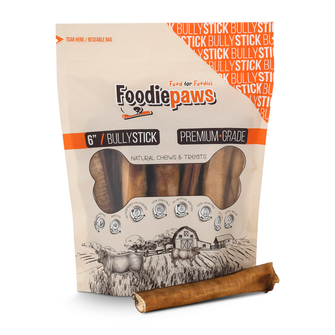 Discover the Benefits of 6-Inch Mega Bully Sticks for Dogs , Odor Free ...